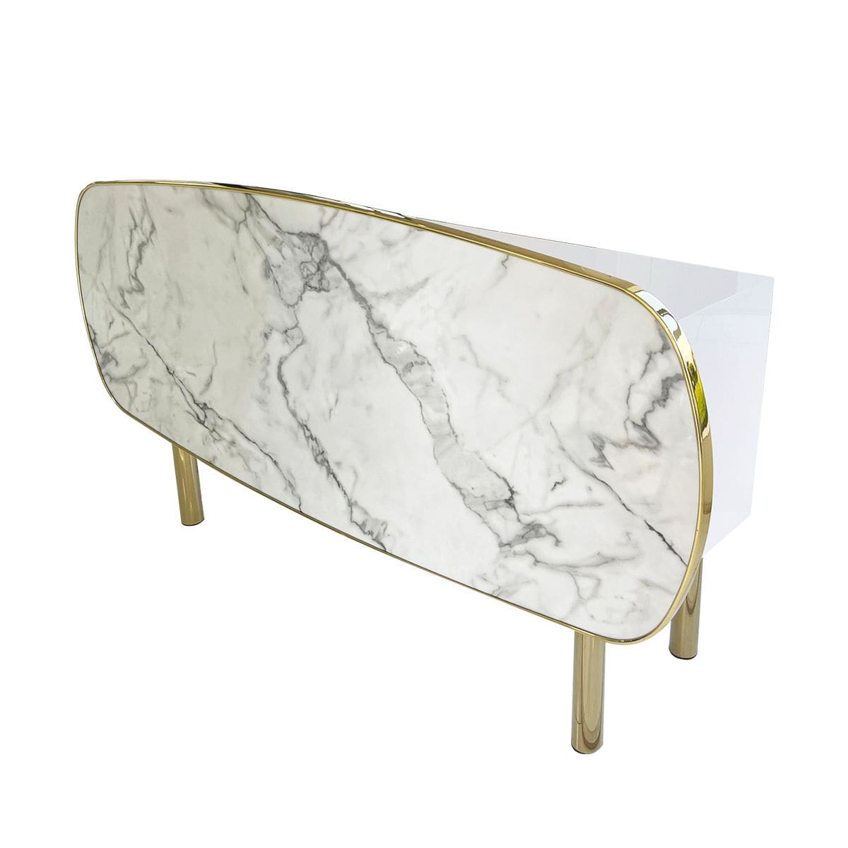 Laminate cashier counter - OVALIS - Nelson Mobilier - marble / for ...