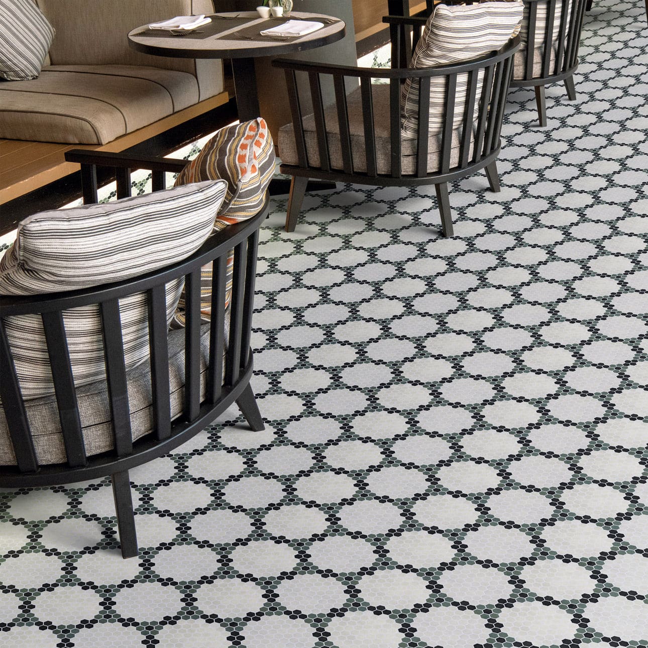 Glass mosaic tile - HEX GEO - ONIX Mosaico - indoor / wall / floor