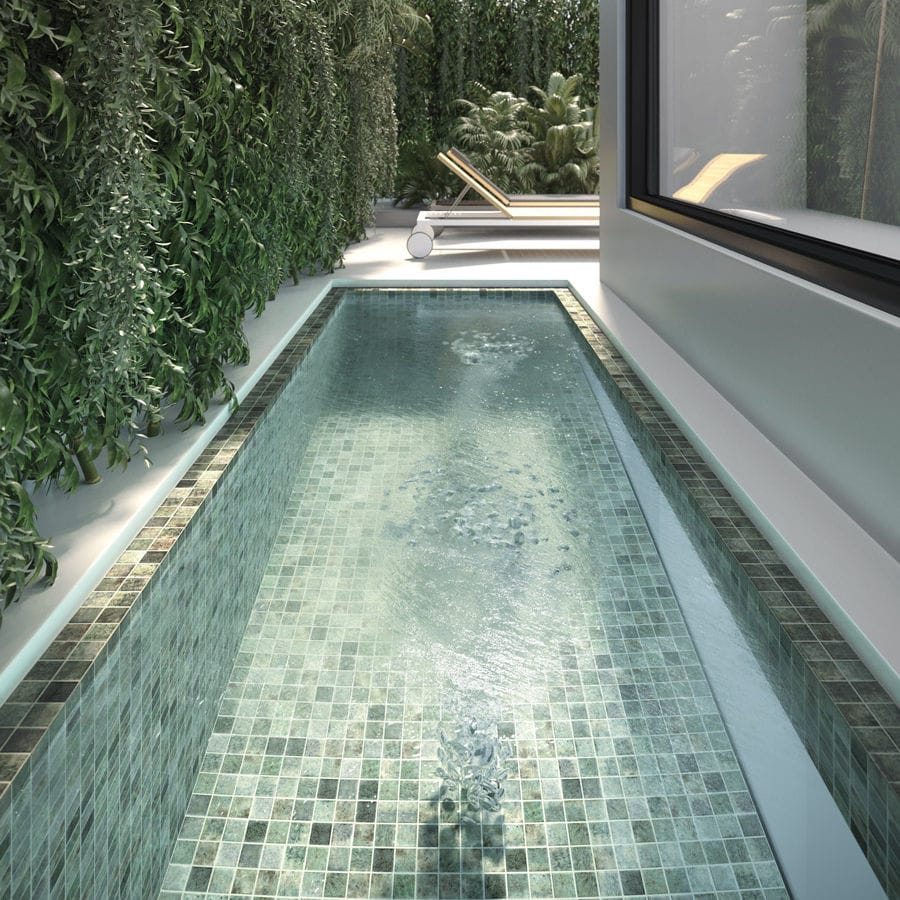 Glass mosaic tile - PENTA VANGUARD - ONIX Mosaico - indoor / pool / wall