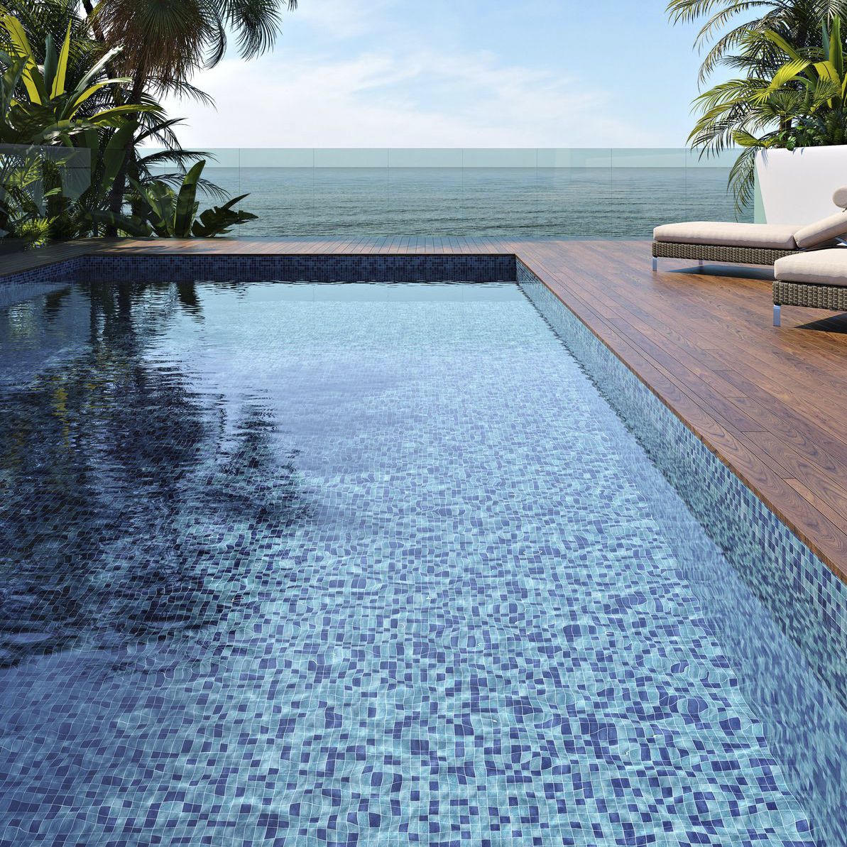 Glass mosaic tile - COLOUR BLENDS - ONIX Mosaico - indoor / pool / wall