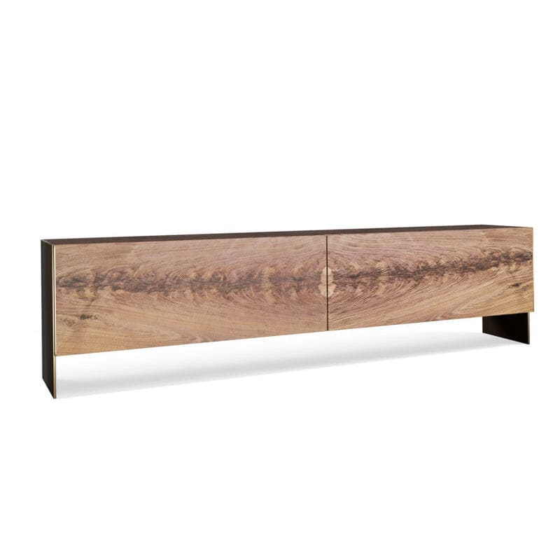 Contemporary sideboard - CY Alberto - Cliff Young - walnut / metal ...