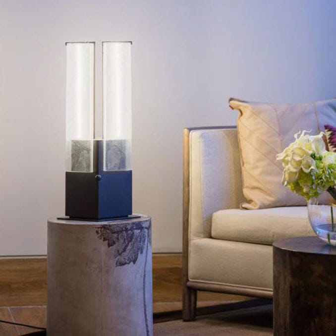 Table lamp - Tac Tile - Cliff Young - brass / glass / contemporary