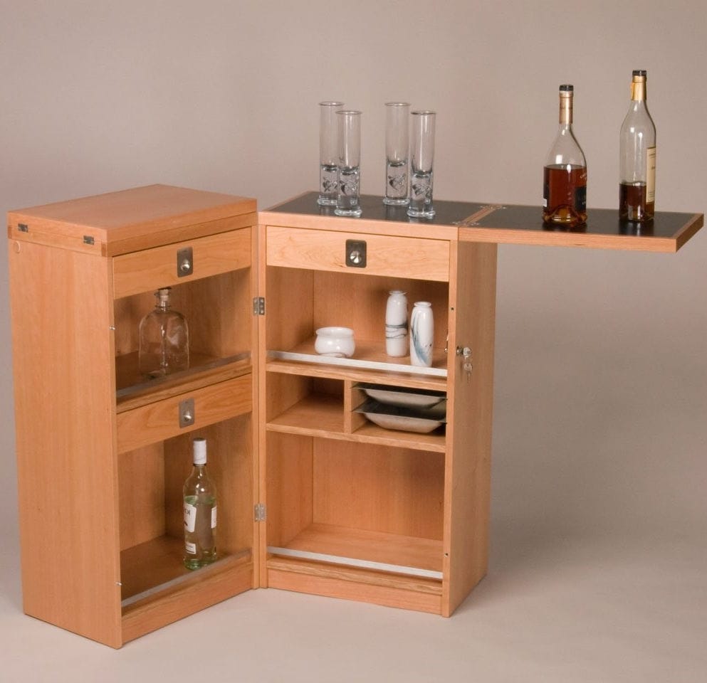 Traditional bar cabinet - 7712 - dyrlund - wooden / with drawers