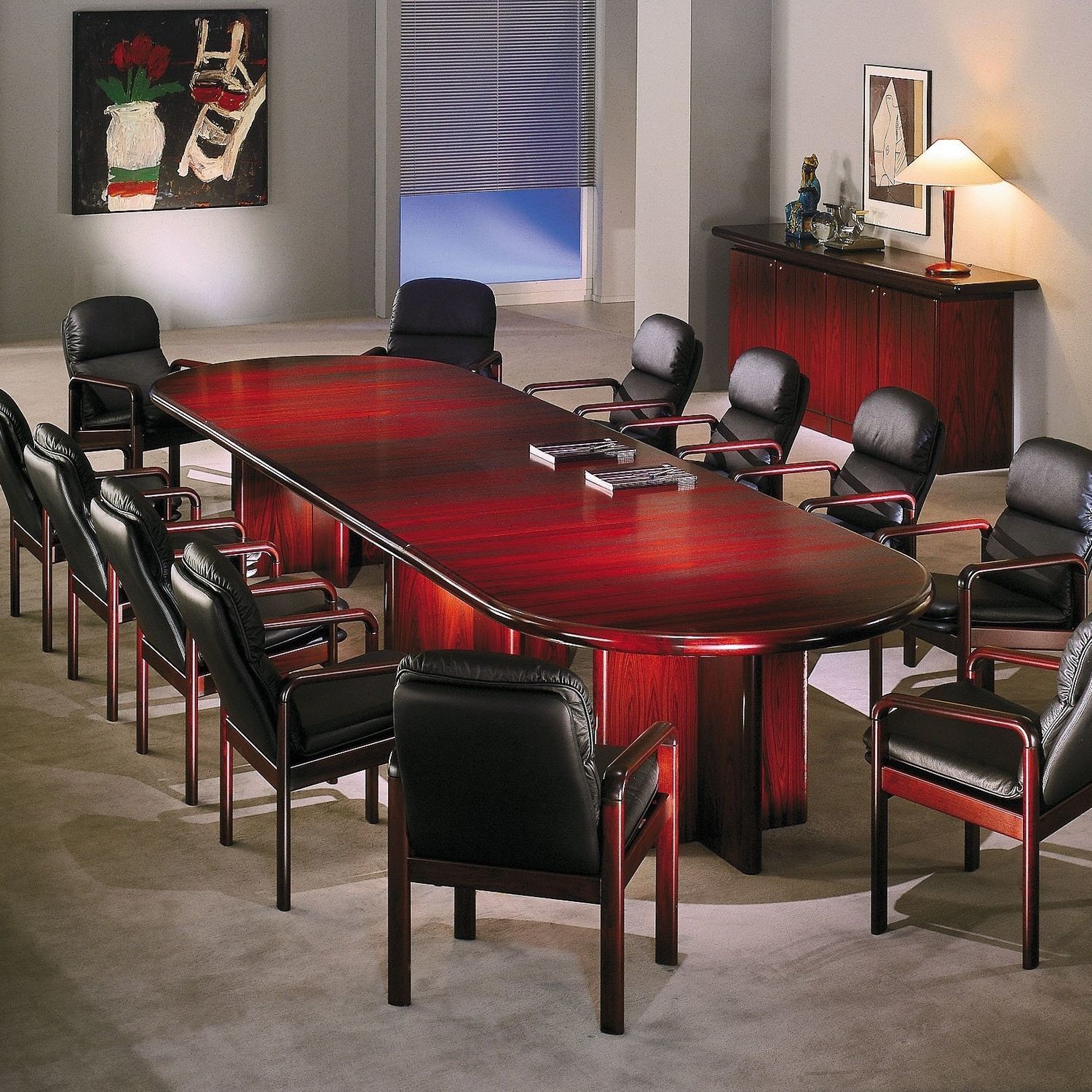Contemporary conference table - 8612/12 - dyrlund - rosewood / rosewood ...