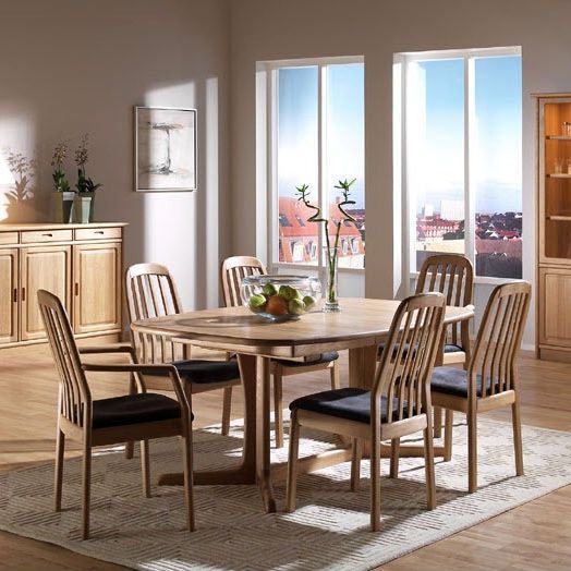 Traditional table - 9244 OAK - dyrlund - wooden / wooden base / rectangular