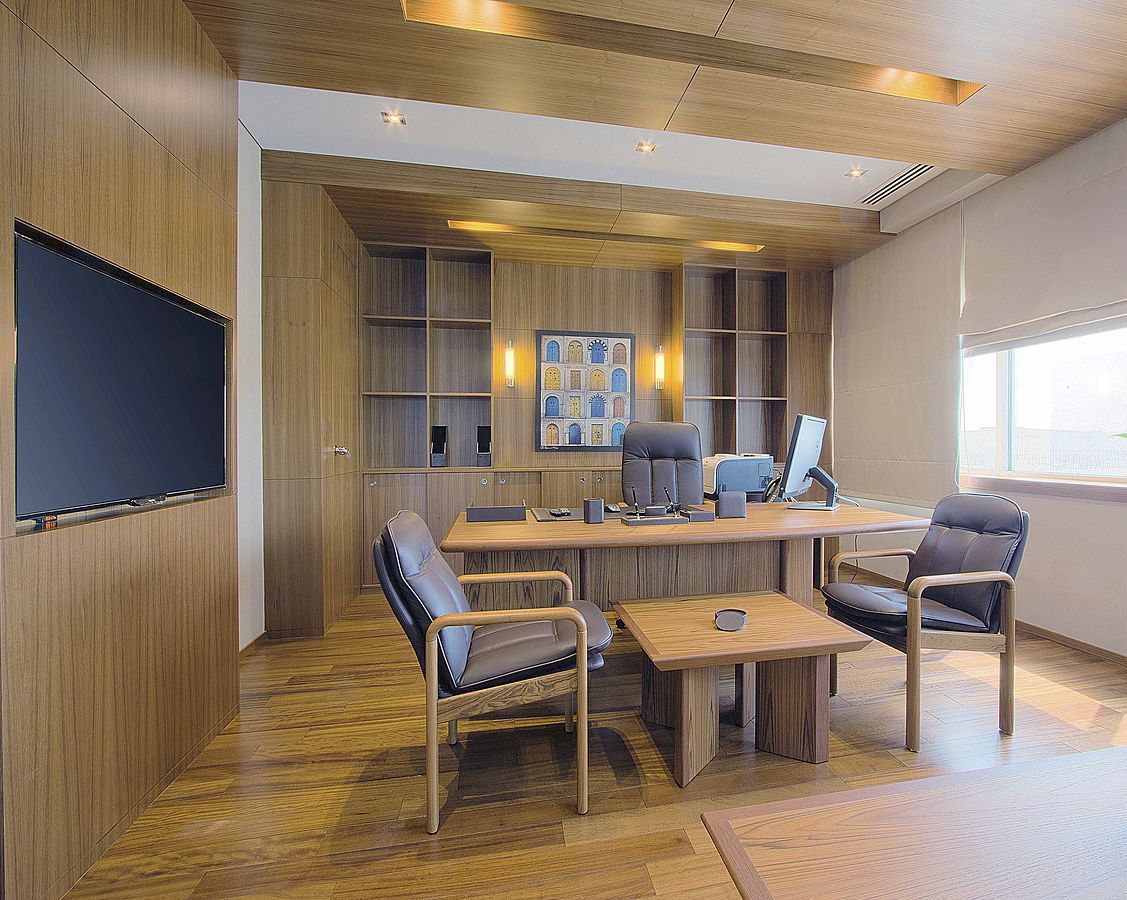 Modern desk - COMMODORE - dyrlund - executive / wooden / commercial