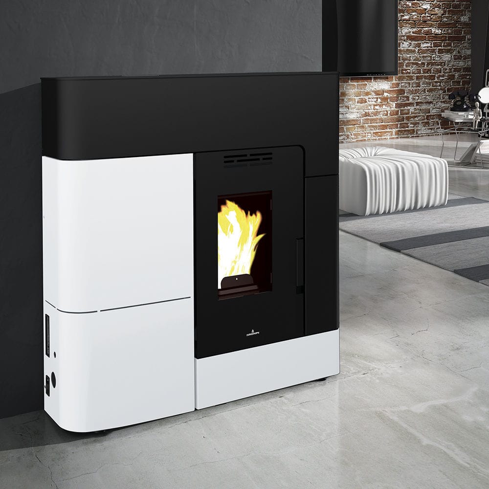 Pellet heating stove - CLARA - Bronpi - 5 kW...10 kW / 11 kW / floor ...