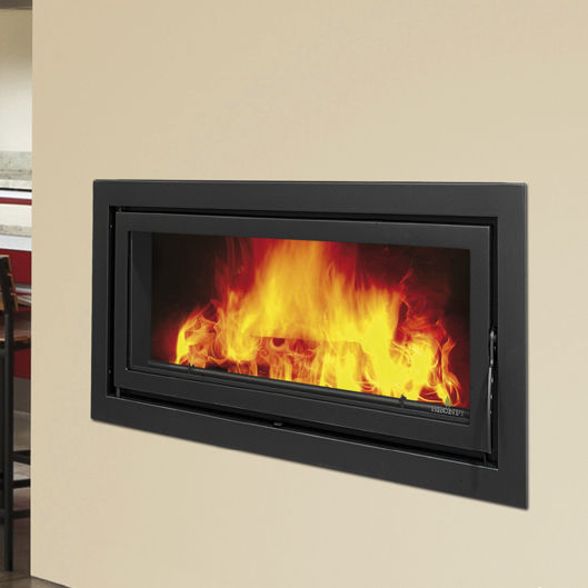 Wood-burning fireplace insert - LONDRES - Bronpi - steel / cast iron ...