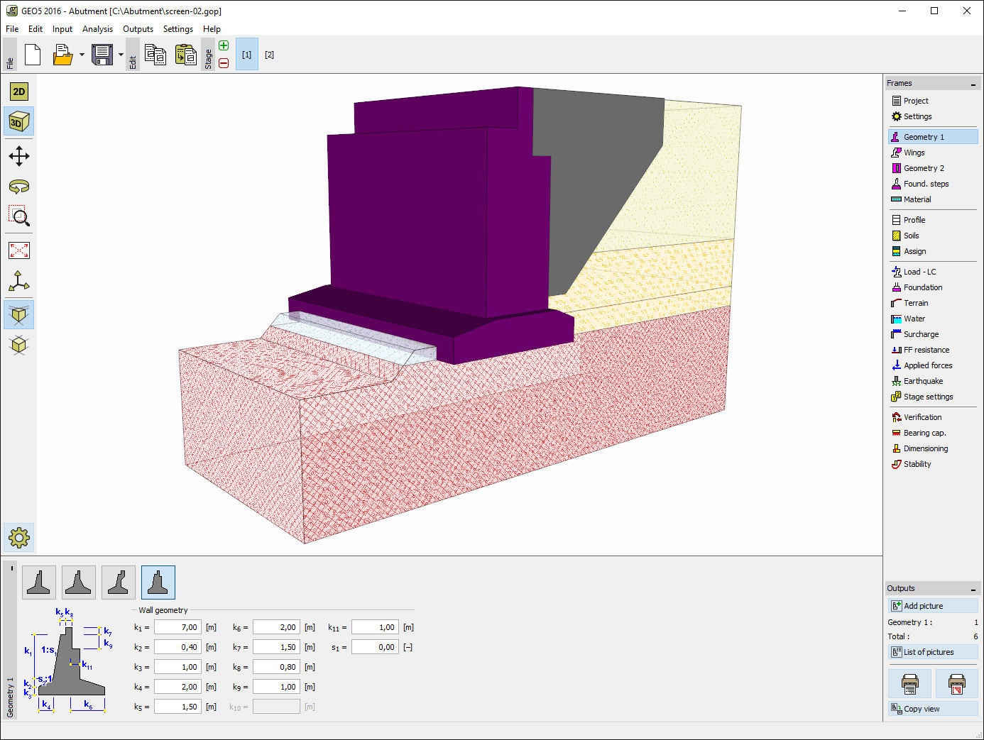 Design software - ABUTMENT - FINE - retaining wall calculation ...