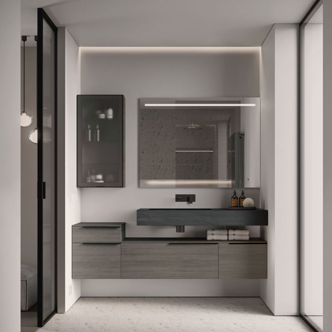 Wall-mounted bathroom mirror - ECO - IDEAGROUP - contemporary ...