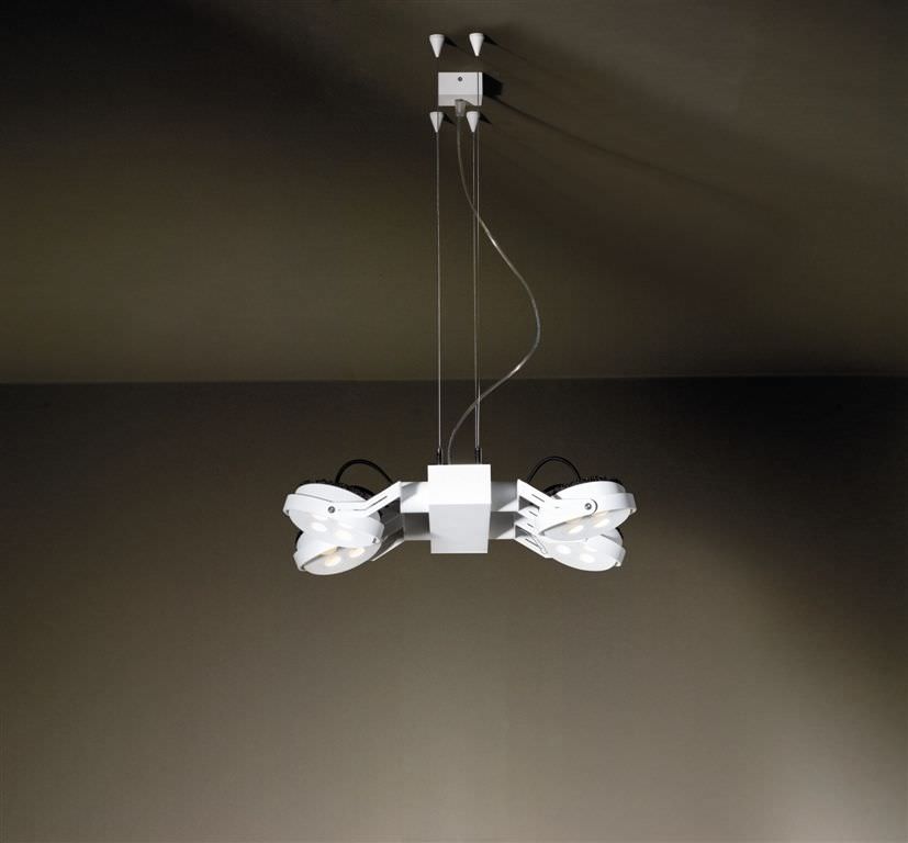 Hanging light fixture - SPIDER 2 QR111 - TAL - halogen / square / metal