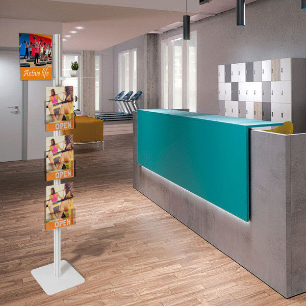Floor-standing brochures rack - Info Stick - STUDIO T - aluminum / for ...
