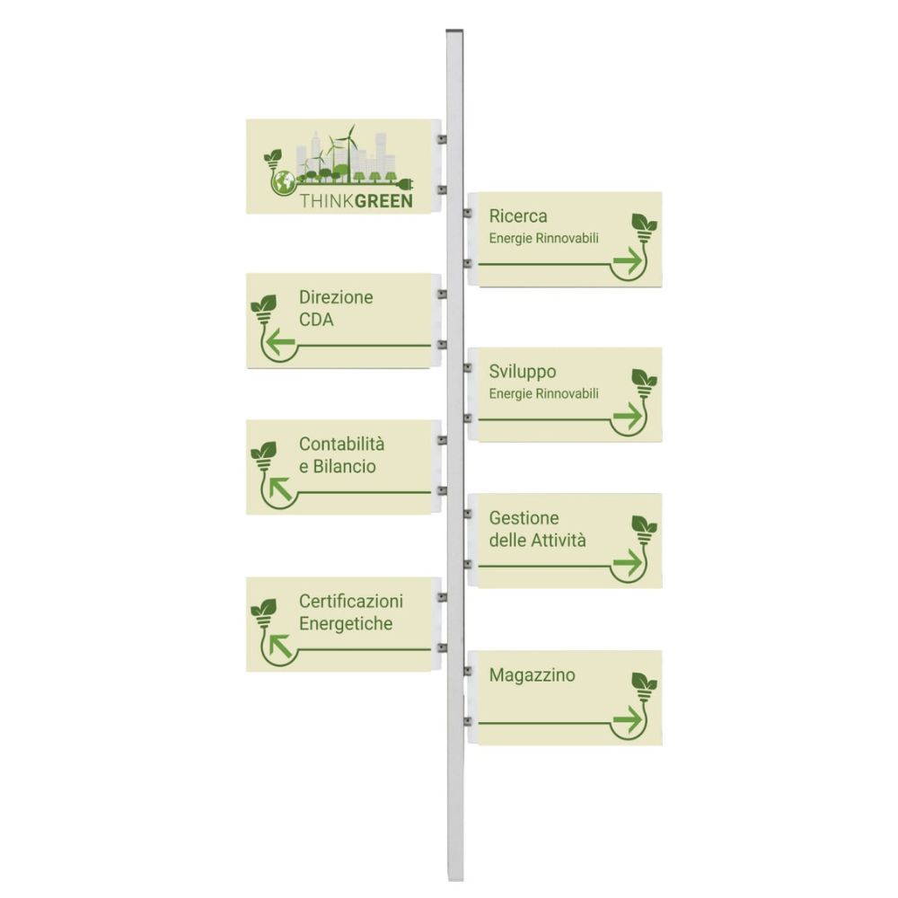 Orientation signage plate - INUNO-SEGNA - STUDIO T - wall-mounted ...