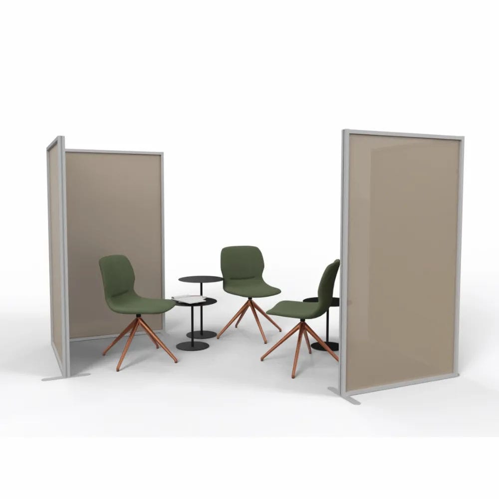 Free-standing office divider - OFFICE2-90G - STUDIO T - aluminum ...