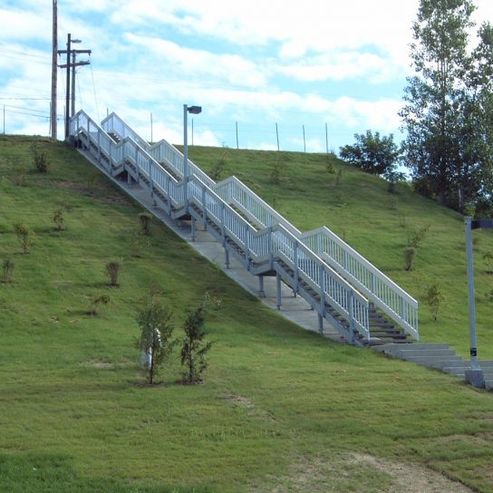 Straight staircase - TOWN 7205 - BATTIG DESIGN - concrete step / steel ...