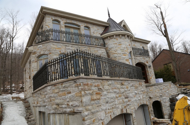 Wrought iron railing - MEDIEVAL 5160 - BATTIG DESIGN - with bars ...