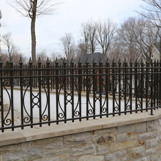 Wrought iron railing - MEDIEVAL 5160 - BATTIG DESIGN - with bars ...
