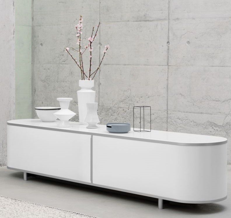 Contemporary sideboard - 44 LONGBOARD - Wogg - lacquered wood / glass ...