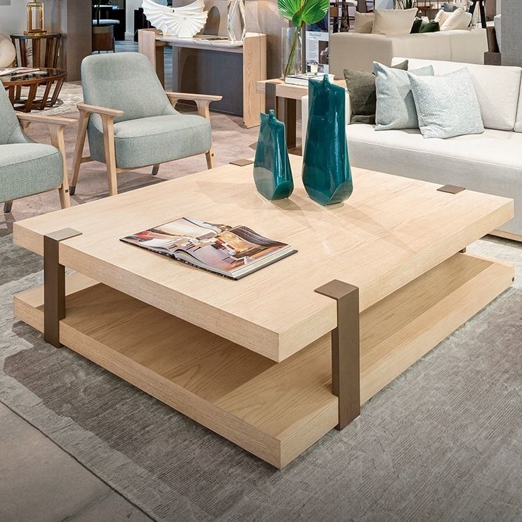 Contemporary coffee table - GALAPAGOS 210 - Adriana Hoyos - oak / oak ...