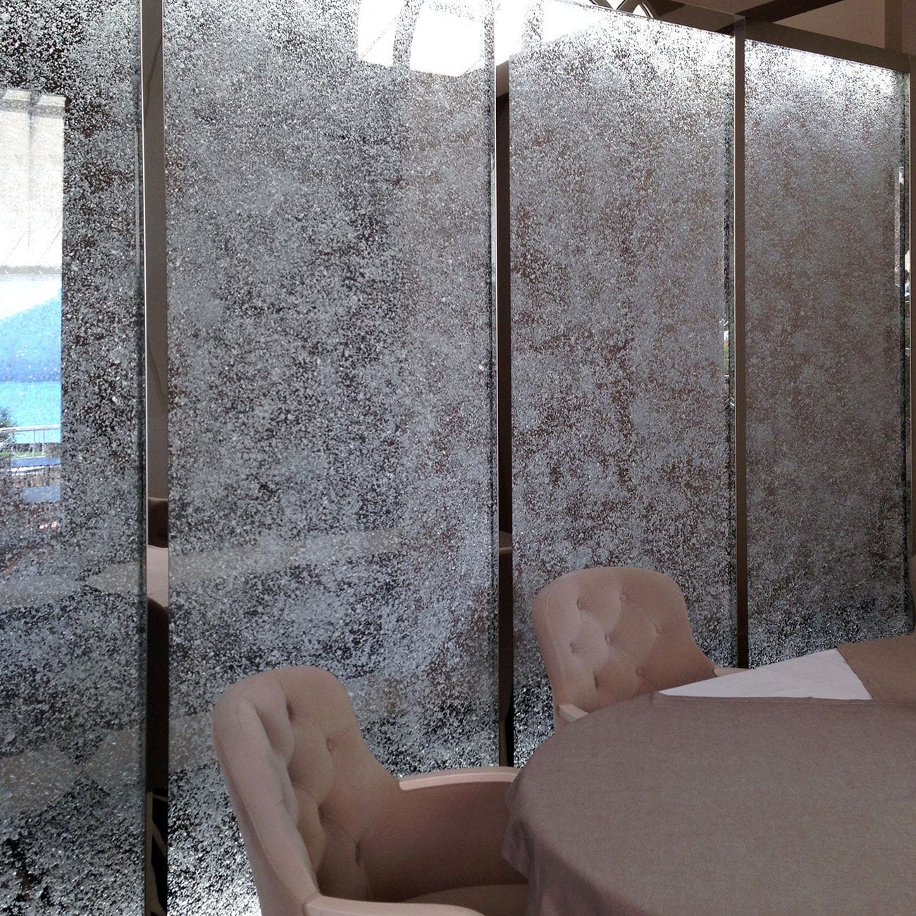 Partition wall decorative panel - PÉPITES ARGENT - D015 - DACRYL ...