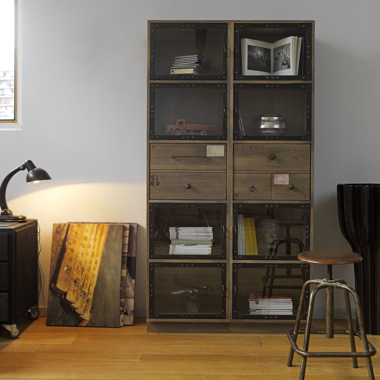 Free-standing bookcase - Artcopi - modular / traditional / wooden