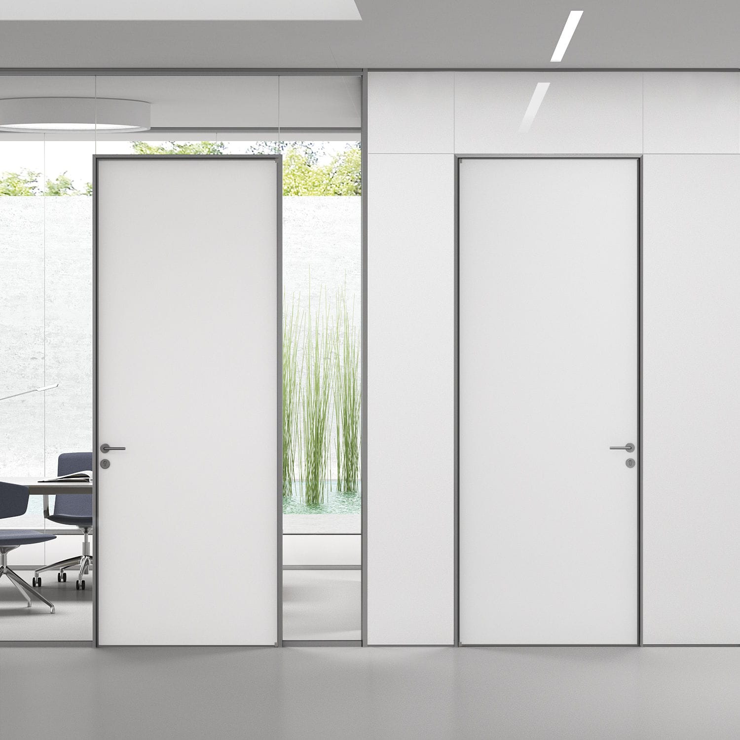 Interior door - FLAT - FLAT BY ARTIS - wooden / glass / aluminum