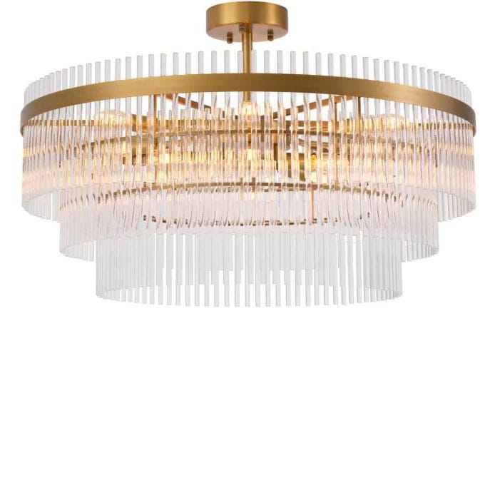 Contemporary chandelier - EAST - EICHHOLTZ - glass / brass / 12 light