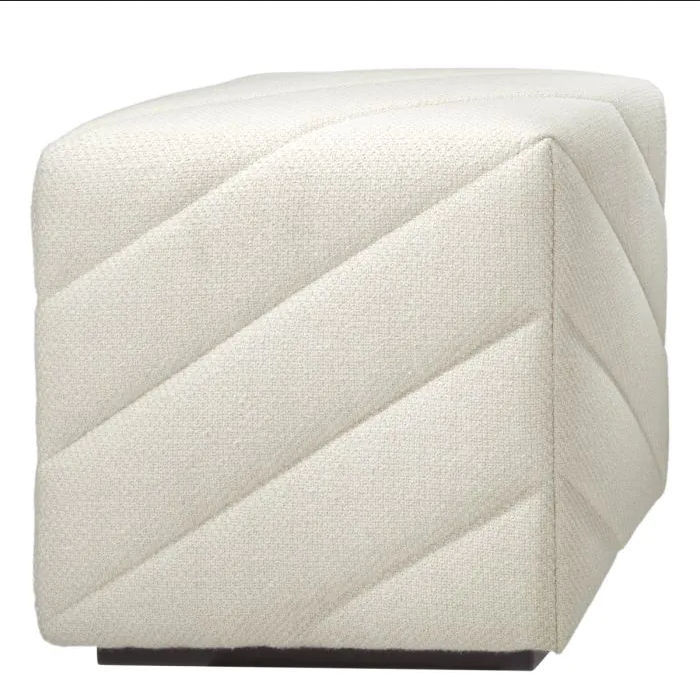 Contemporary stool - AVELLINO - EICHHOLTZ - linen / polyester / upholstered
