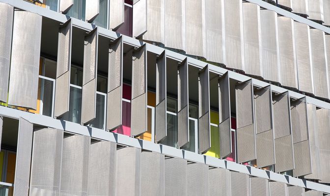 Aluminum solar shading / steel / extruded aluminum / wooden - SPECIAL ...