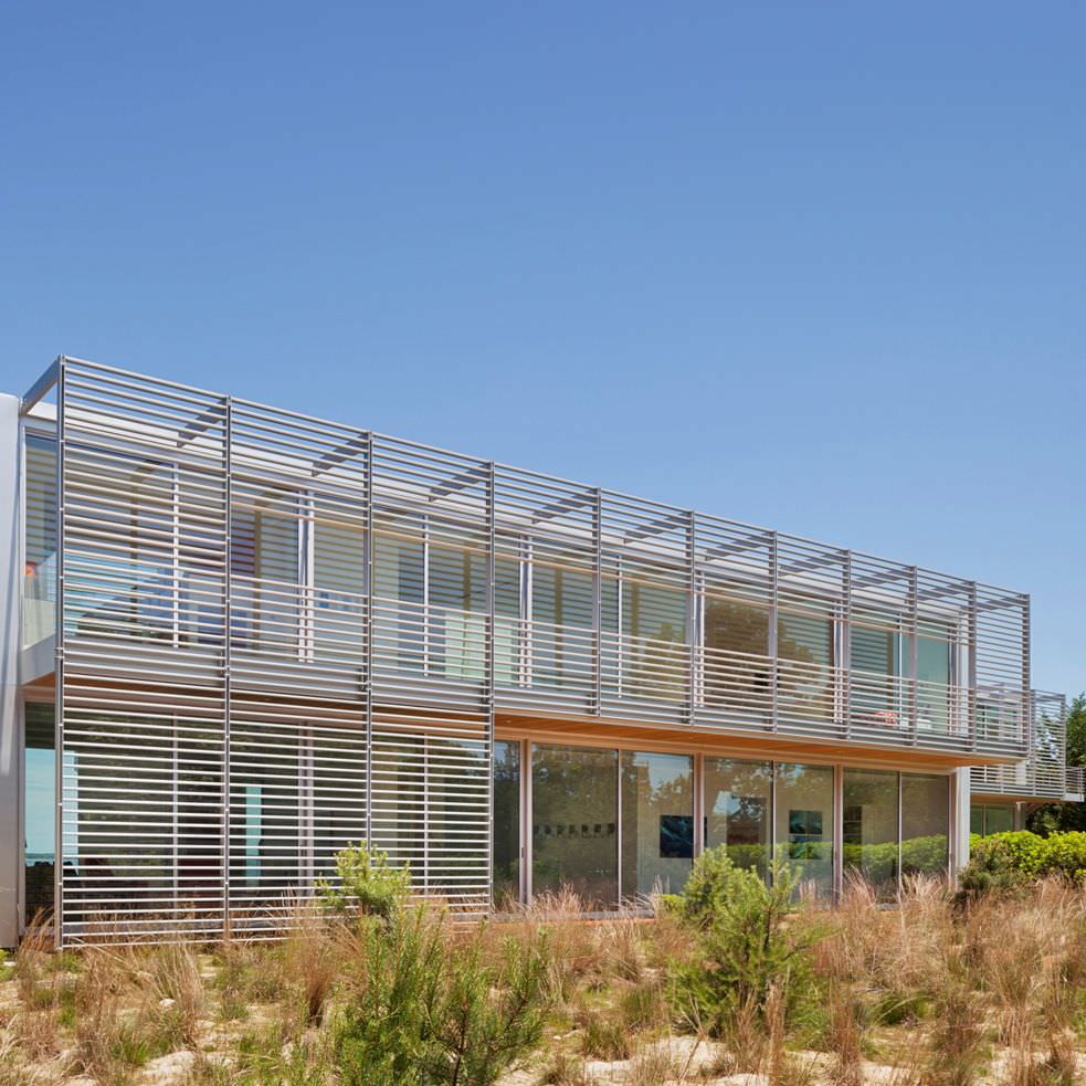 Extruded aluminum solar shading - INFINITI FIN - Levolux - stainless steel / for facade / horizontal