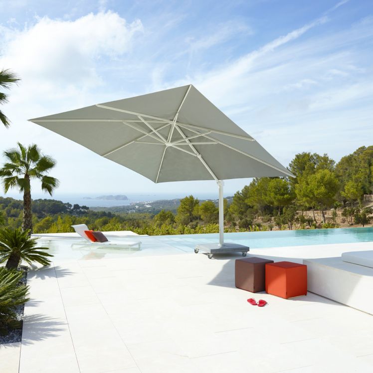 Square parasol - KINGSTON - Jardinico - orientable / side post ...