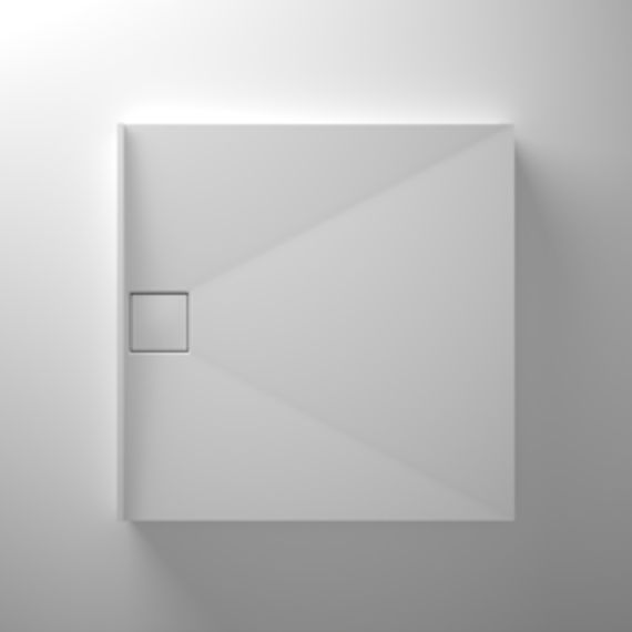Square shower base - CST 90 90S - HI-MACS® - above floor / acrylic