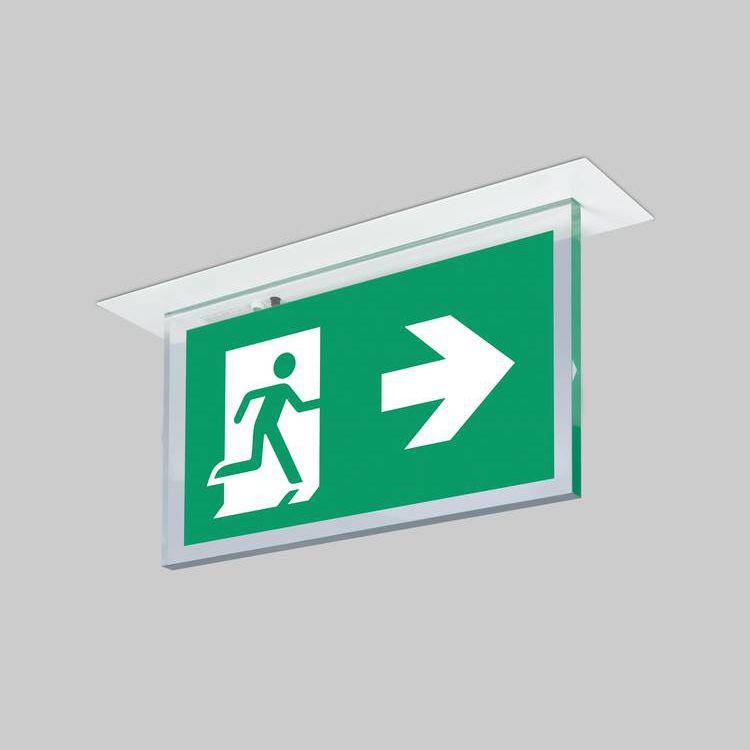 Recessed ceiling emergency light - EME - Climar, S.A. - rectangular ...