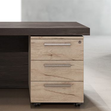 Wooden office unit - CHARISMA 4.0 - Styloffice S.p.a. - 3-drawer / key type