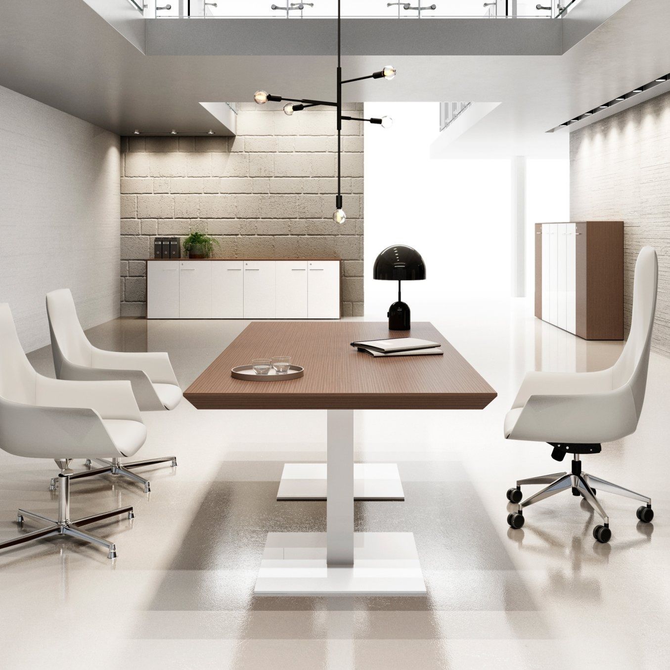 Contemporary boardroom table - IDENTITY - Styloffice S.p.a. - wooden / metal base / rectangular
