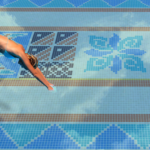 Glass mosaic tile - SOUTH PACIFIC : ANGOLA LUANDA - Hisbalit - high ...