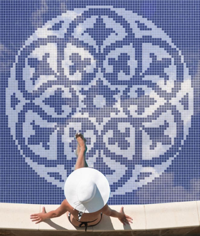 Glass mosaic tile - EUROPA - MEDITERRANEAN SEA : GREECE GREEK ROSE ...