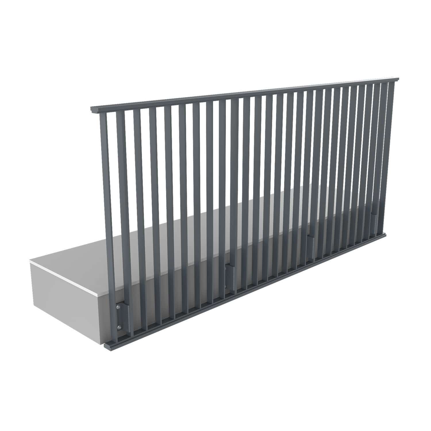 Aluminum railing - TULIPAN - PESPA ALUMIN - with bars / outdoor / for stair