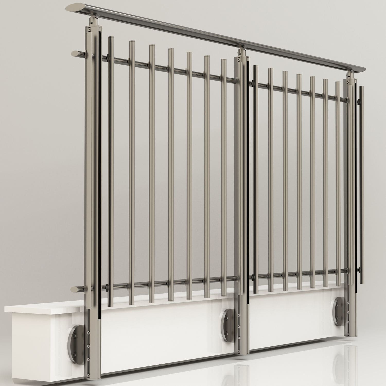 Aluminum railing - TULIPAN - PESPA ALUMIN - with bars / outdoor / indoor