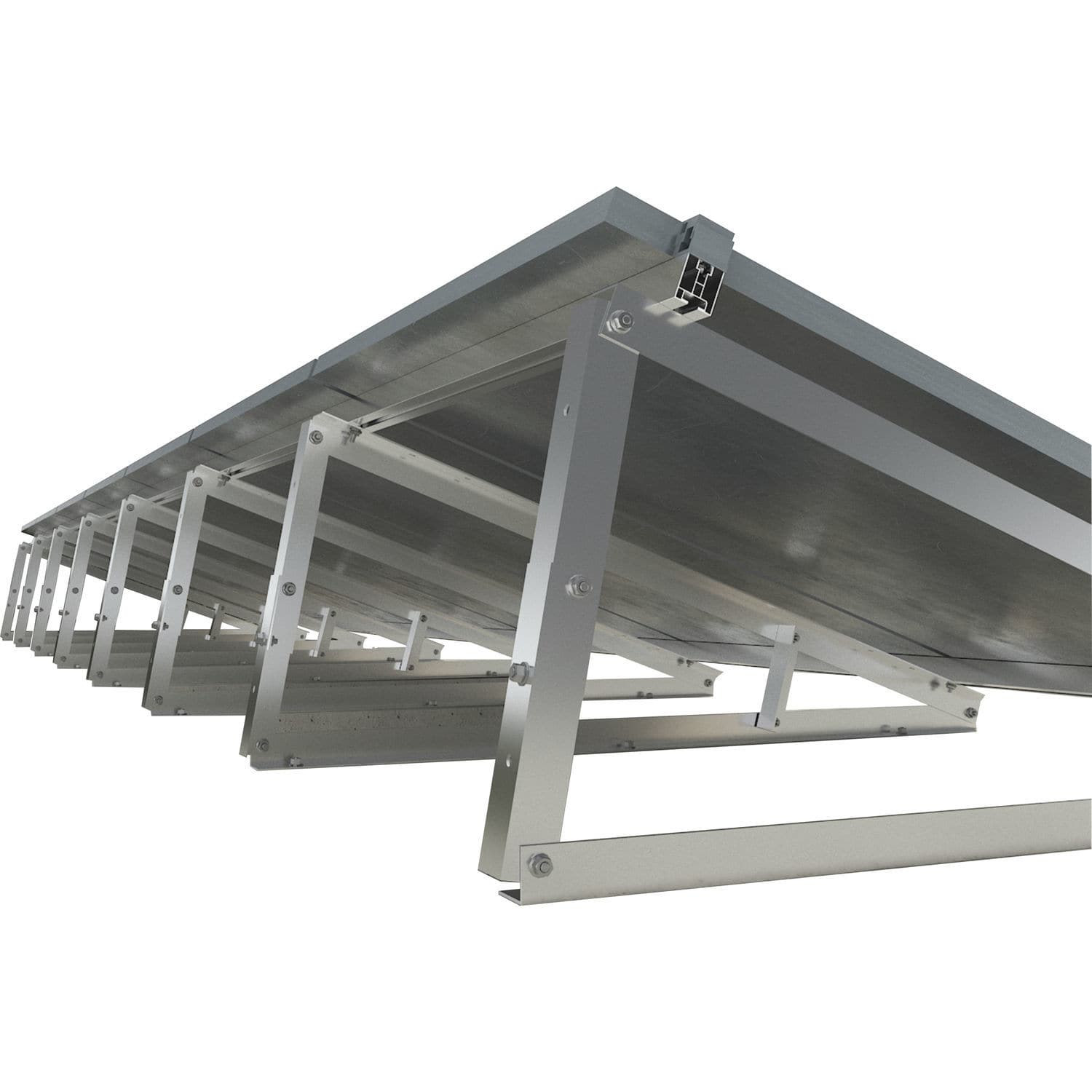 Flat roof mounting system - Fixed angles - PESPA ALUMIN - solar / for ...