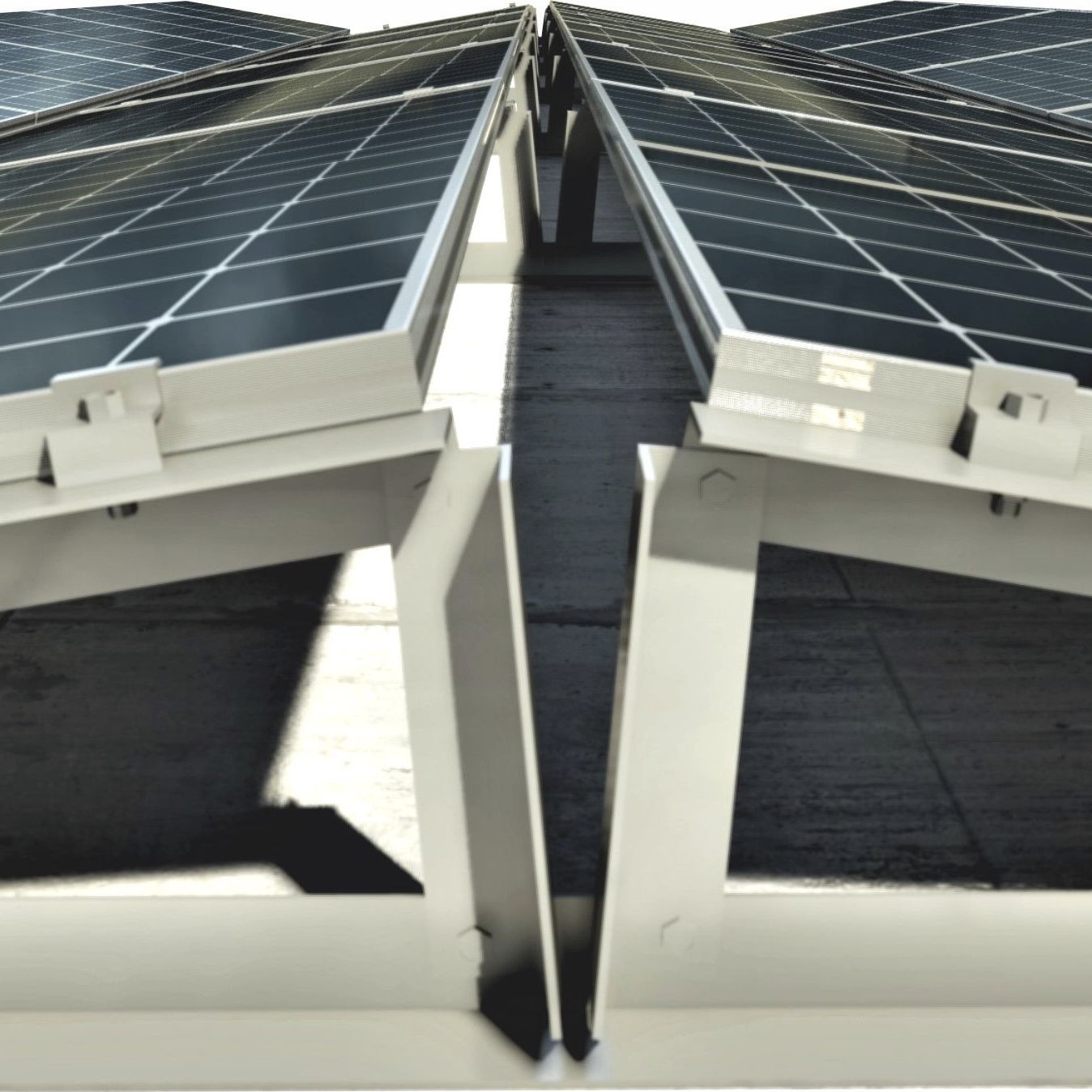Flat roof mounting system - PESPA ALUMIN - solar / for photovoltaic panels