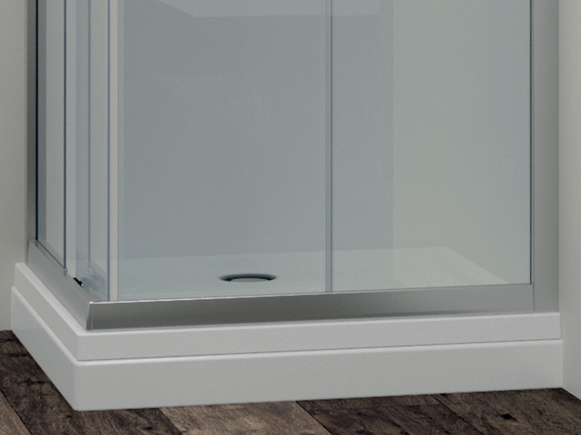 Square shower base - DAVOS - RIHO - raised / acrylic