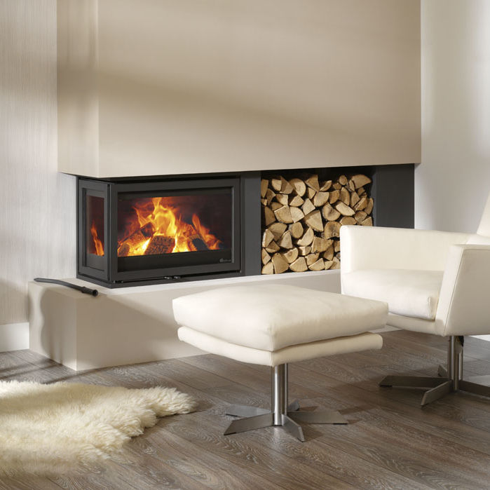 Corner fireplace insert - Dik Geurts - Instyle Corner 660 High - DRU ...