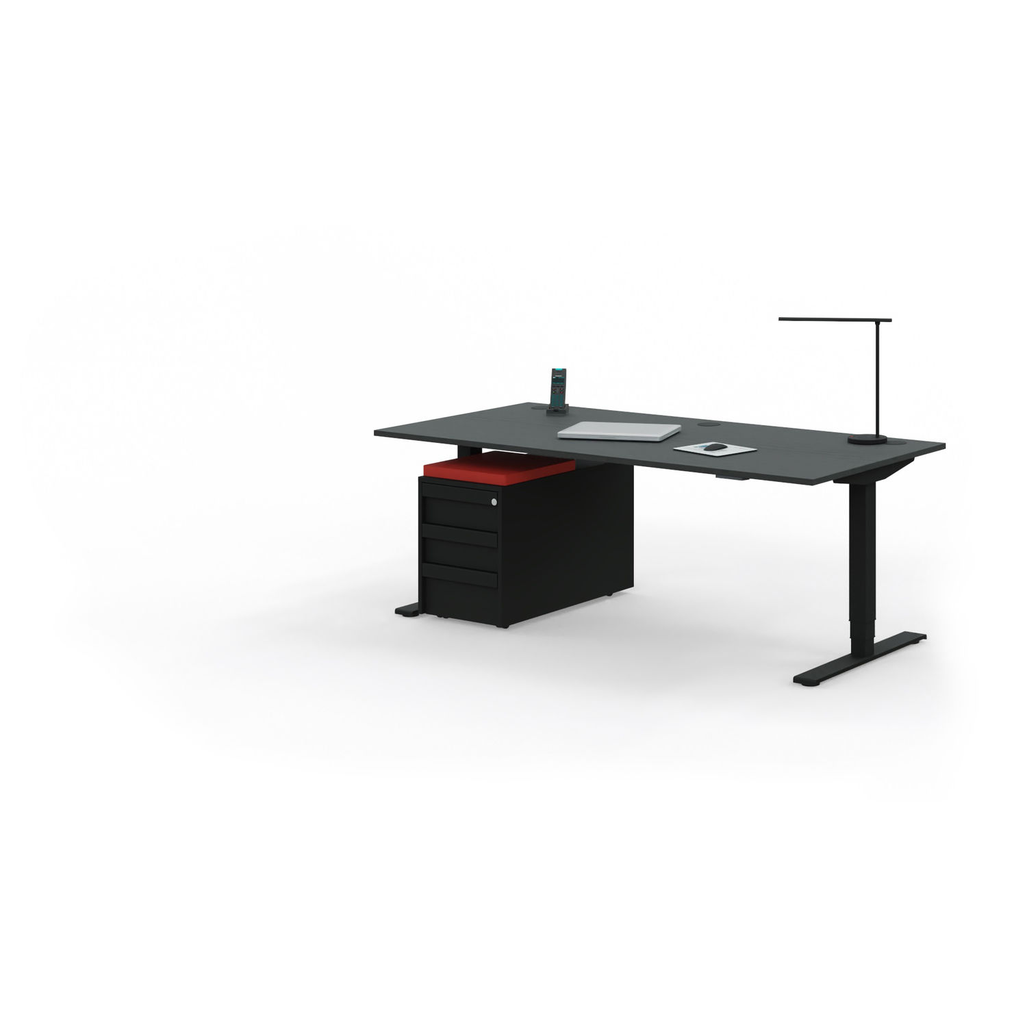 Workstation desk - SPINE-3 - Leuwico - free-standing / contemporary / steel