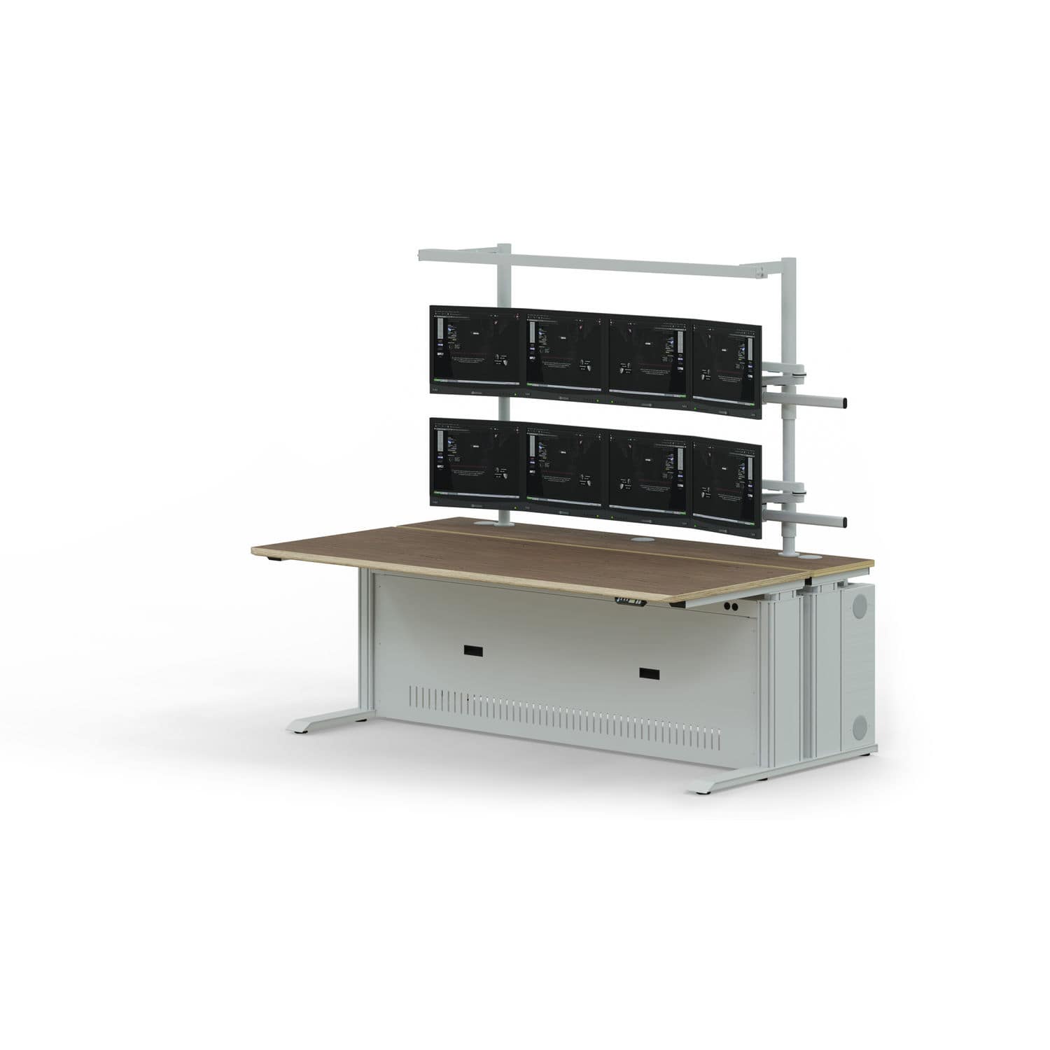 Workstation desk - XT TEC - Leuwico - free-standing / contemporary / steel
