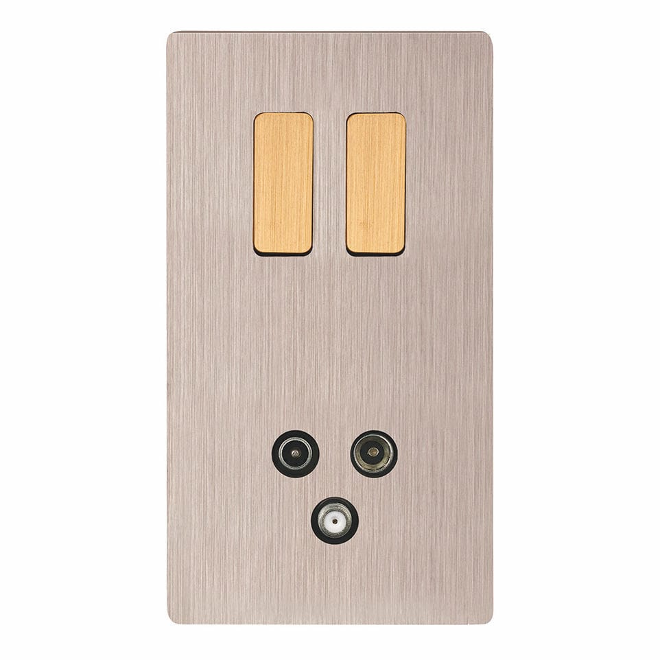 Light switch - M - MOD ELEC - rocker / recessed / double
