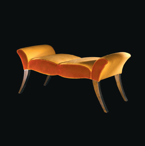 Traditional upholstered bench - DOUBLE ELKA - William Yeoward - fabric ...