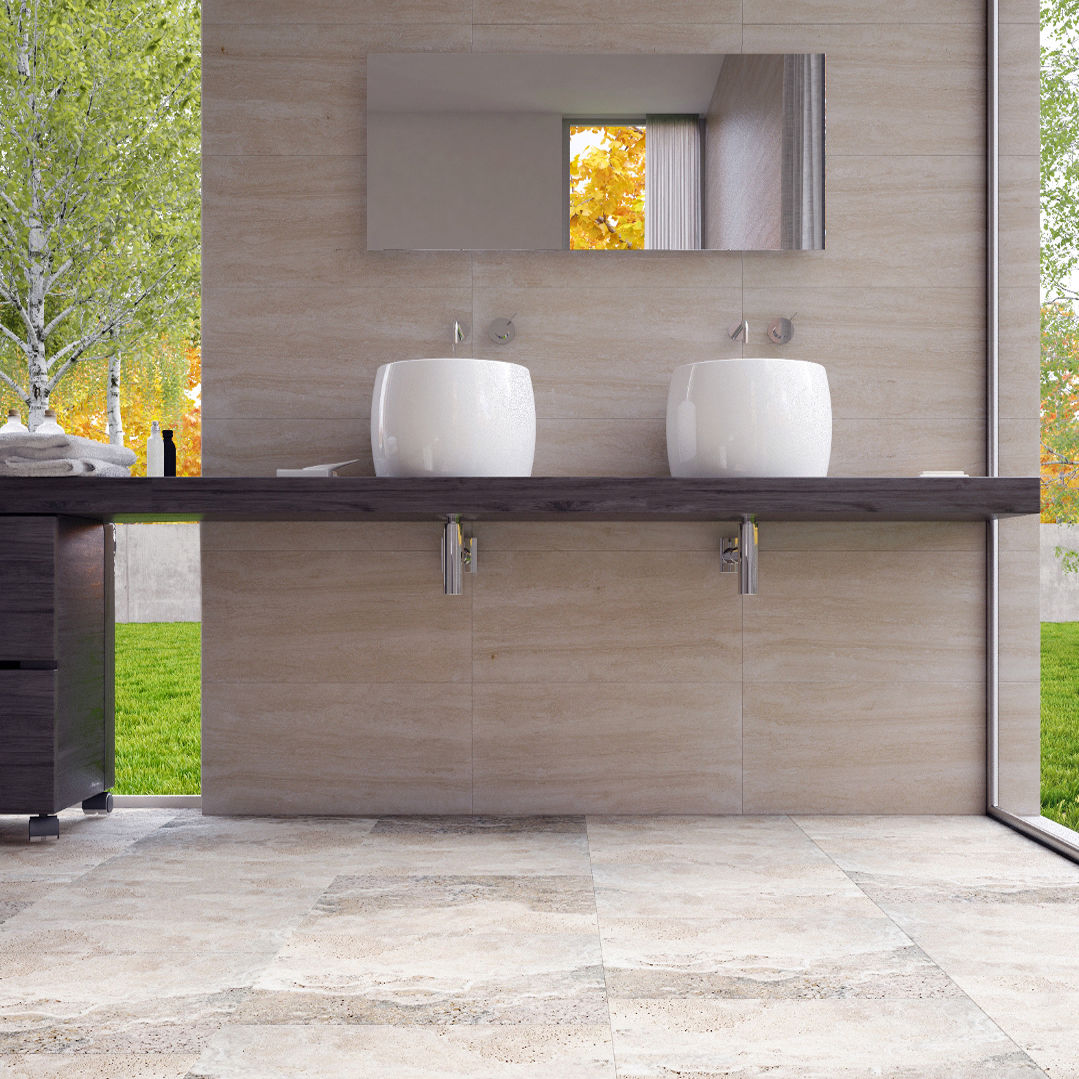 Travertine tile - ZEBRA CHIARA - PIETRE DI RAPOLANO PDR SRL - polished ...