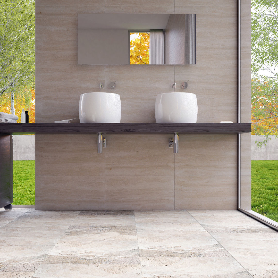 Travertine tile - ZEBRA CHIARA - PIETRE DI RAPOLANO PDR SRL - polished ...