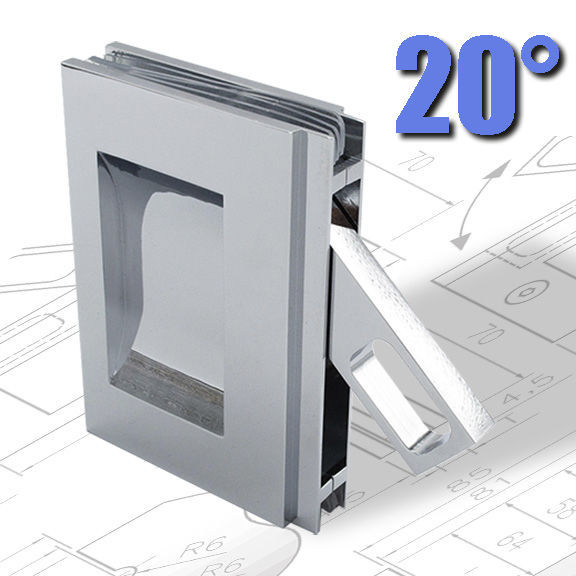 Sliding door handle - IN-WALL - GFS Design - glass door / metal / modern